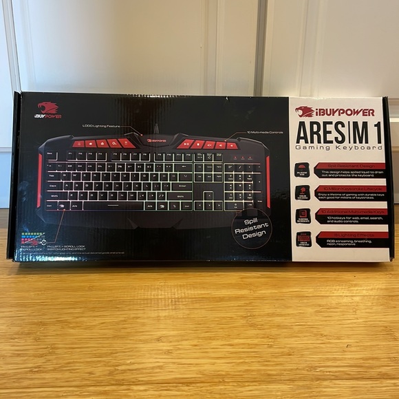 iBuyPower | Office | New Ibuypower Ares M Lighted Gaming Keyboard ...